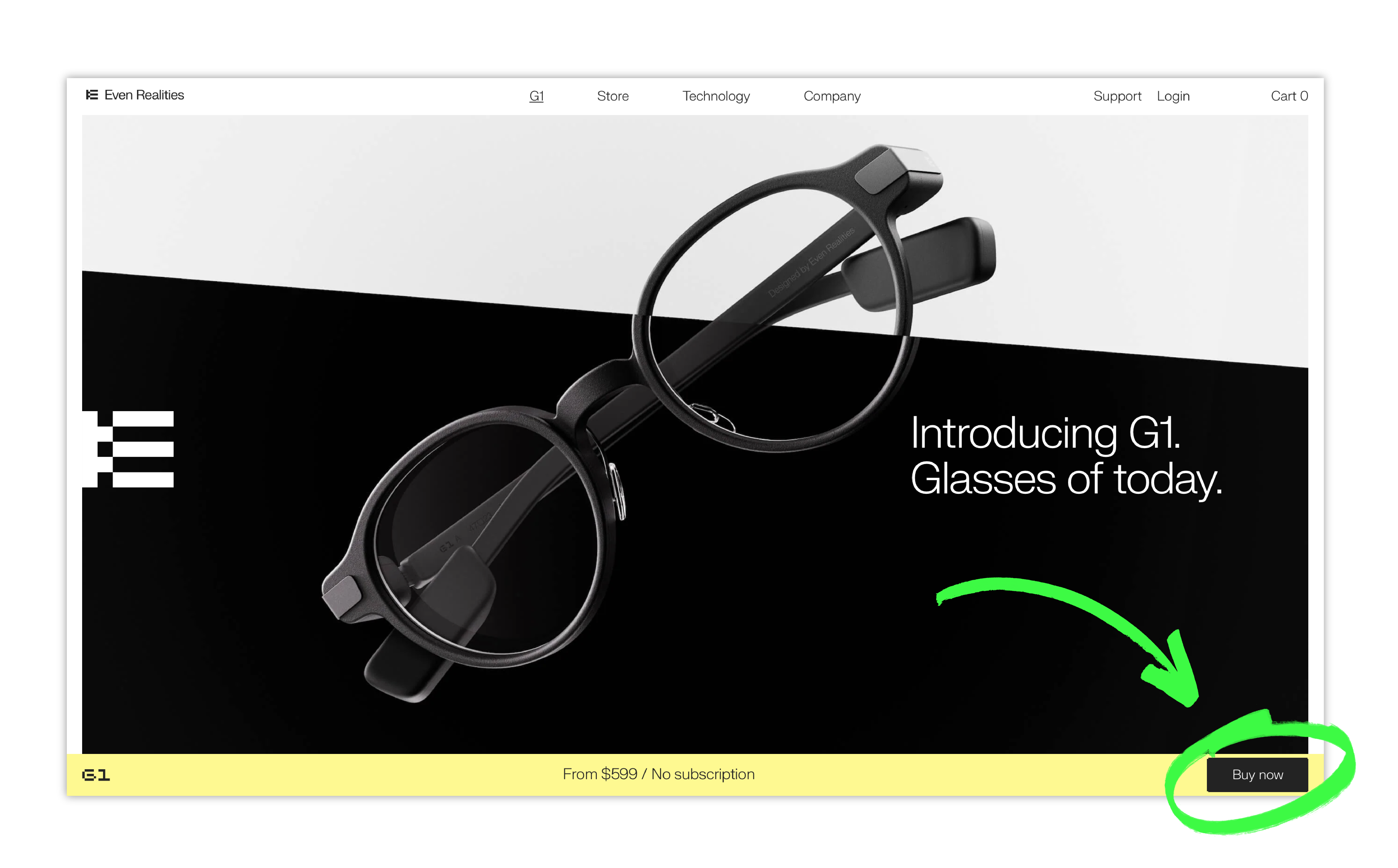 Purchase an Even Realities G1 – Even Support Center